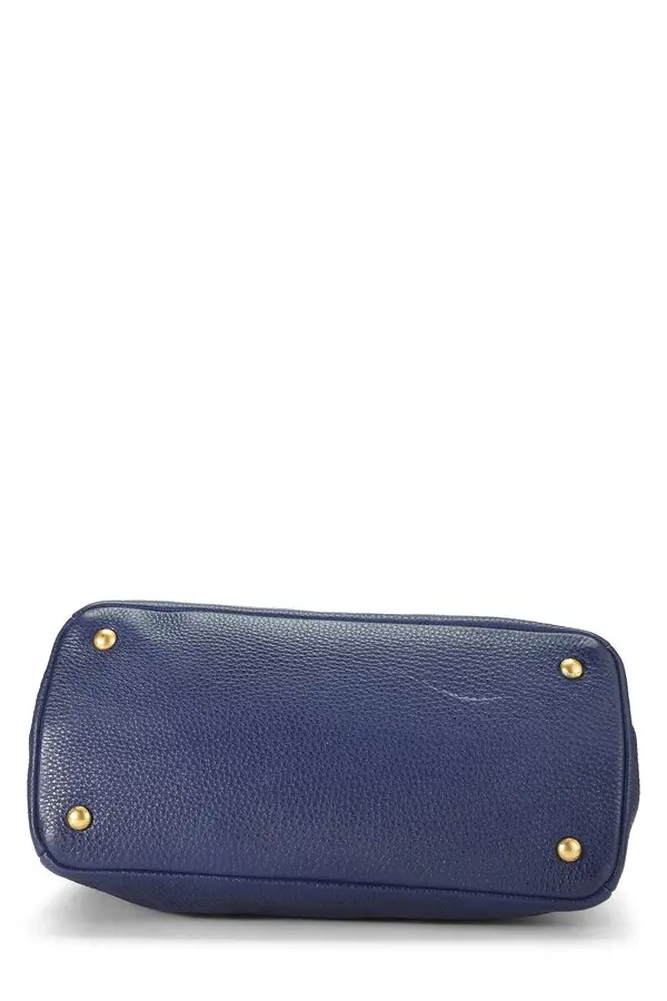 Prada Vitello Daino Convertible Tote - Blue