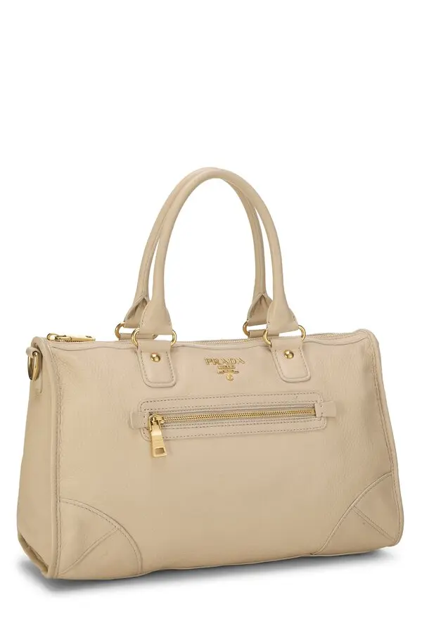 Prada Vitello Daino Convertible Zip Handbag