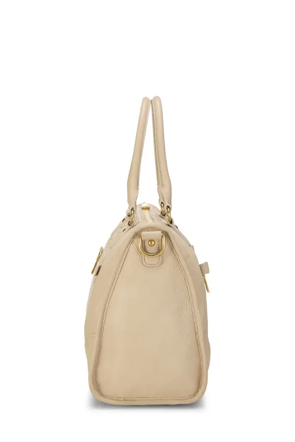 Prada Vitello Daino Convertible Zip Handbag