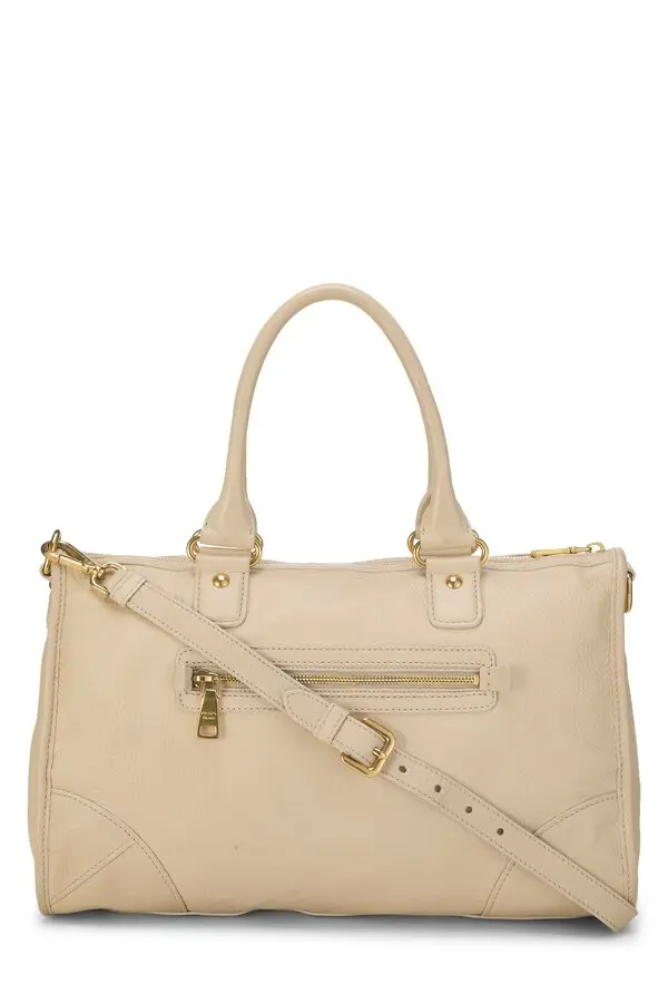 Prada Vitello Daino Convertible Zip Handbag