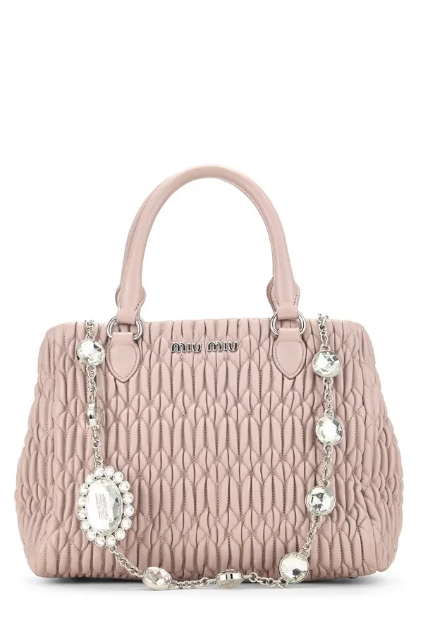 Miu Miu Nappa Convertible Top Handle Bag
