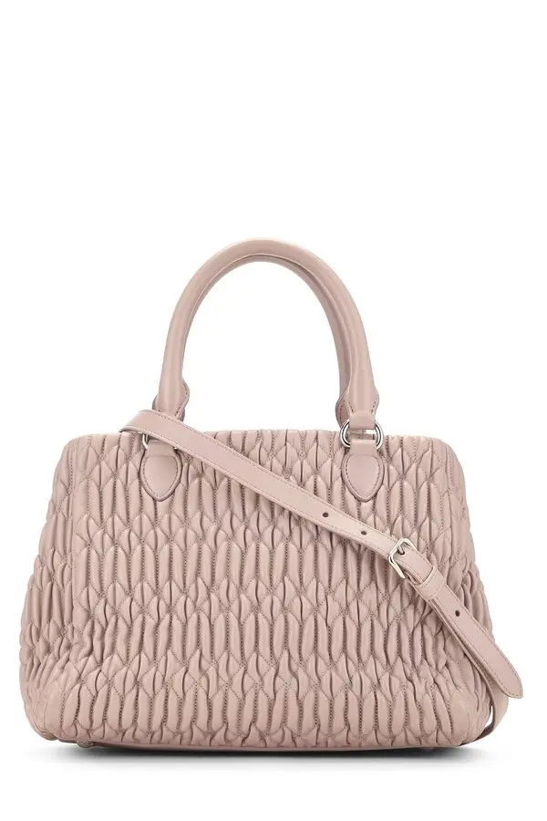 Miu Miu Nappa Convertible Top Handle Bag