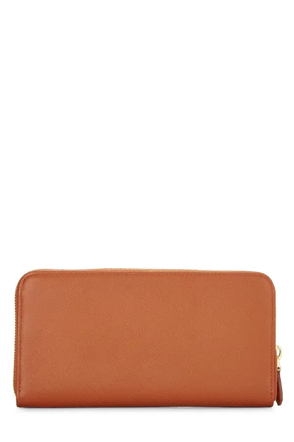 Prada Saffiano Bow Zip Around Wallet