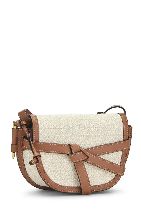Loewe Logo Jacquard Canvas Gate Dual Bag