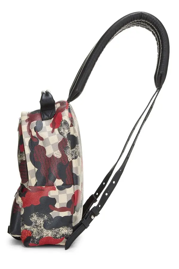 LOUIS VUITTON Damier Azur Palm Springs Backpack - Red
