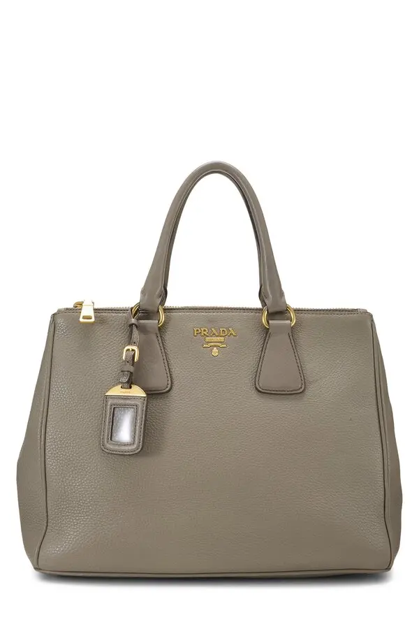 Prada Vitello Daino Double Zip Handbag