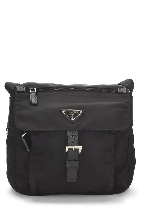 Prada Nylon Flap Messenger Bag