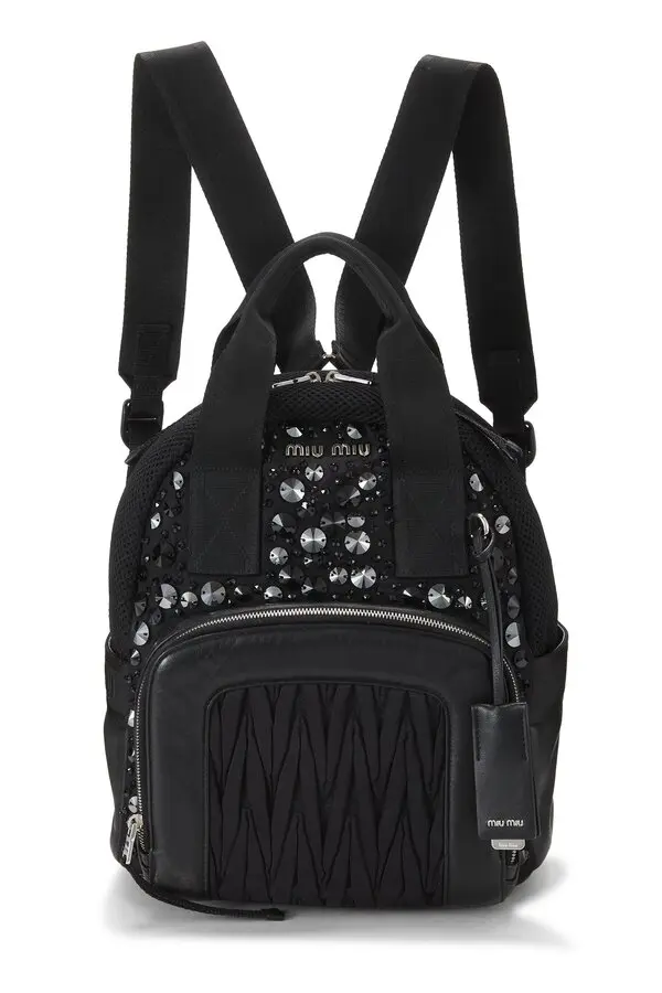 Miu Miu Beaded Mesh Backpack