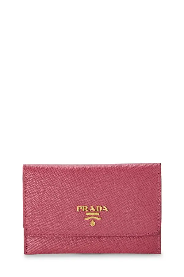 Prada Saffiano Card Holder - Pink