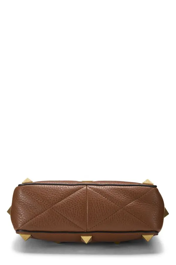 Valentino Garavani Leather Roman Stud Top Handle Bag
