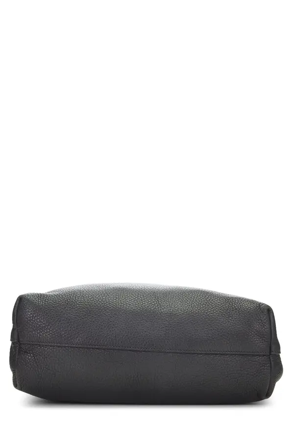 Prada Vitello Daino Leather Shopping Tote - Black