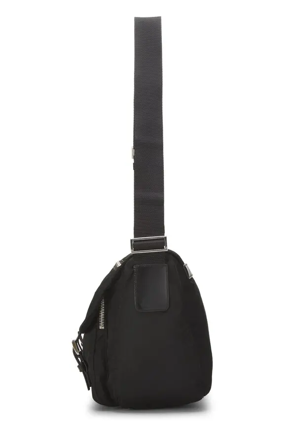 Prada Nylon Double Buckle Flap Messenger Bag