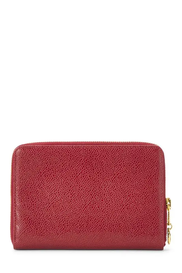 Chanel Caviar 'cc' Zip Around Wallet - Red