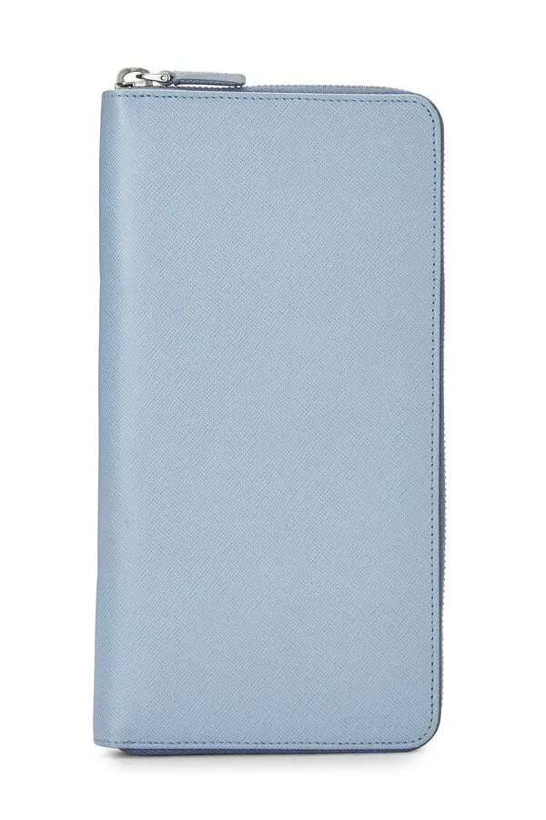 Prada Saffiano Zippy Organizer - Blue