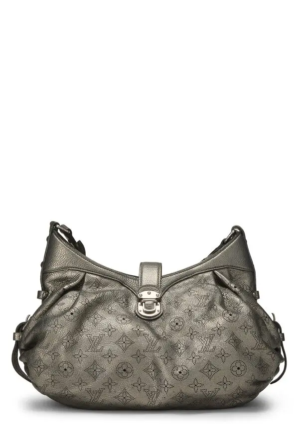LOUIS VUITTON Monogram Leather Mahina Xs - Silver
