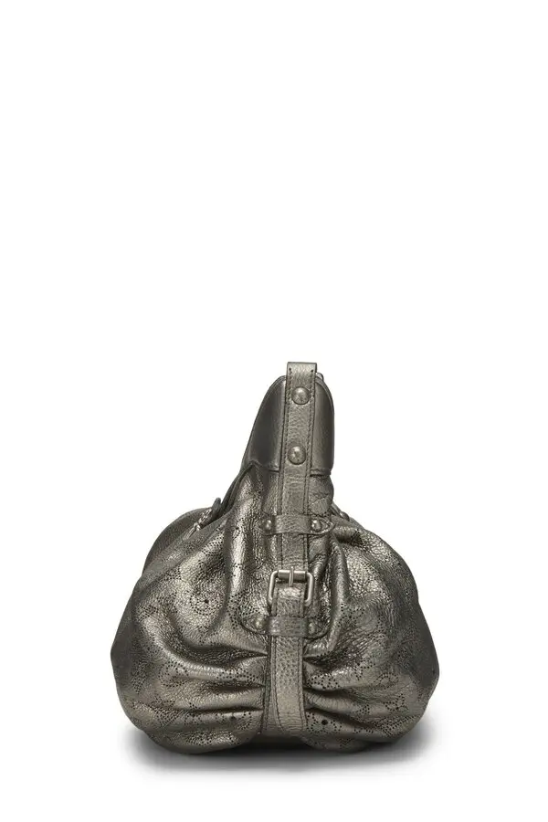 LOUIS VUITTON Monogram Leather Mahina Xs - Silver