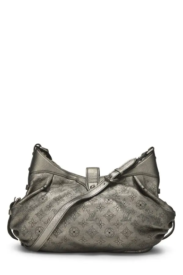 LOUIS VUITTON Monogram Leather Mahina Xs - Silver