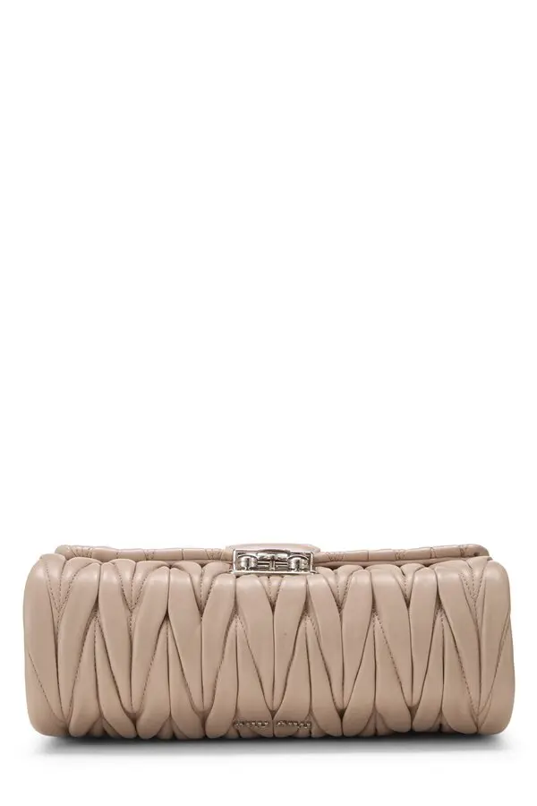 Miu Miu Matelassé Nappa Shoulder Bag - Pink