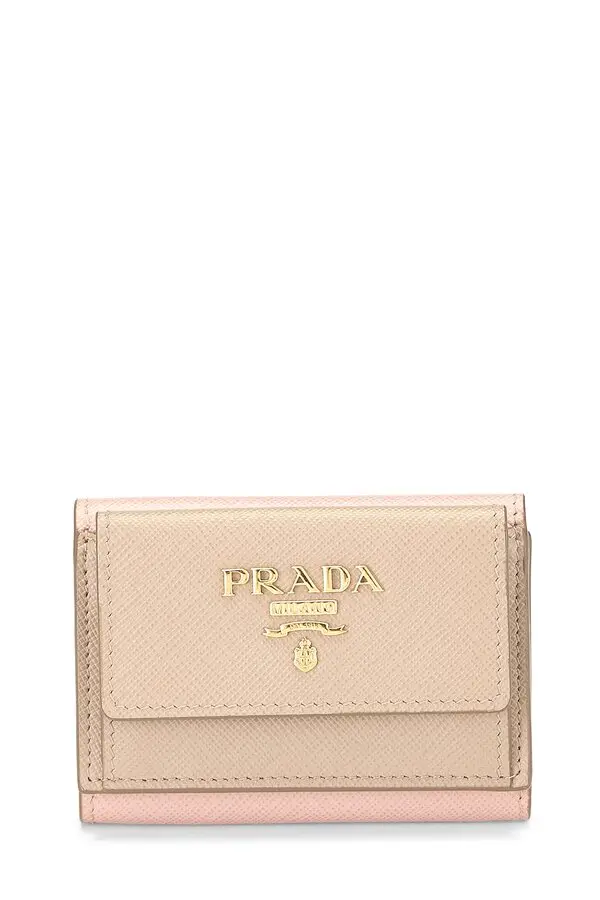 Prada Multicolor Saffiano Snap Compact Wallet - Multi