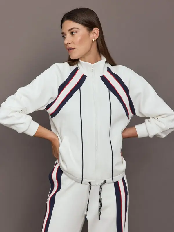 The Upside Pacific Morgan Zip Up Jacket - White