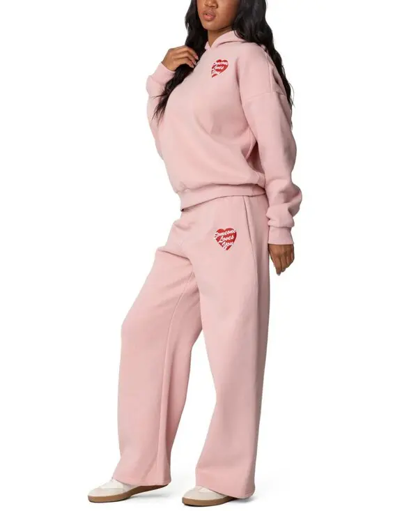 EDIKTED Someone Loves You Sweatpants - Pink