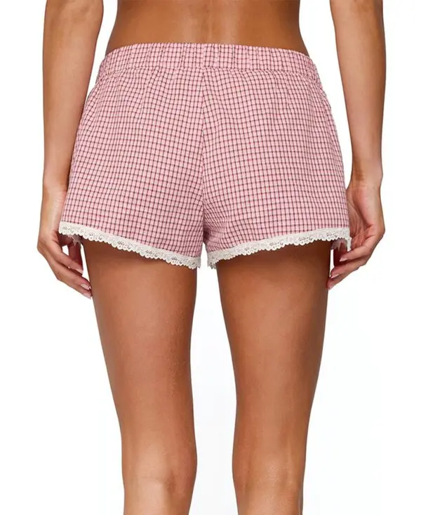 EDIKTED Lacey Plaid Shorts