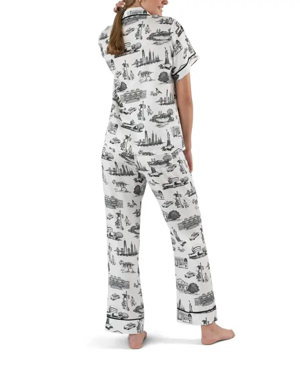 KATIE KIME New York Toile Pajama Pants Set