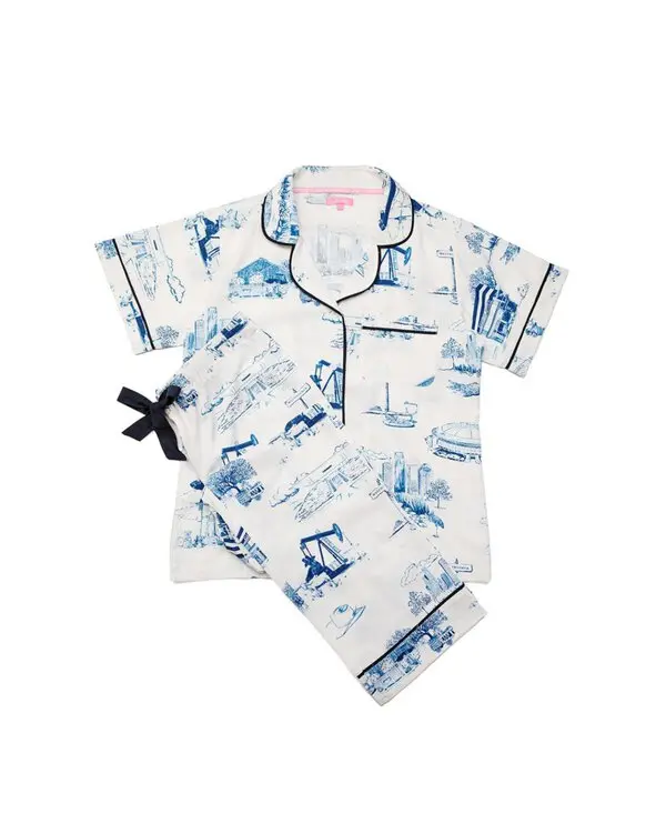 KATIE KIME Houston Toile Pajama Pants Set