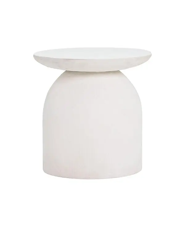 TOV FURNITURE Concrete Side Table - White