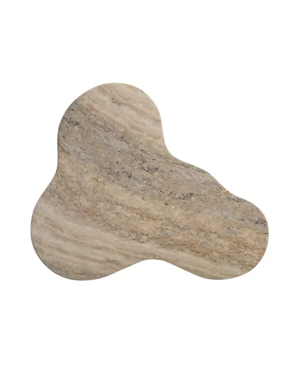 TOV FURNITURE Slab Tall Side Table - Travertine