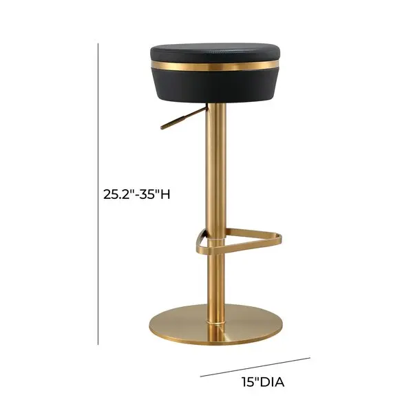 TOV FURNITURE Astro Performance Faux Leather Adjustable Stool