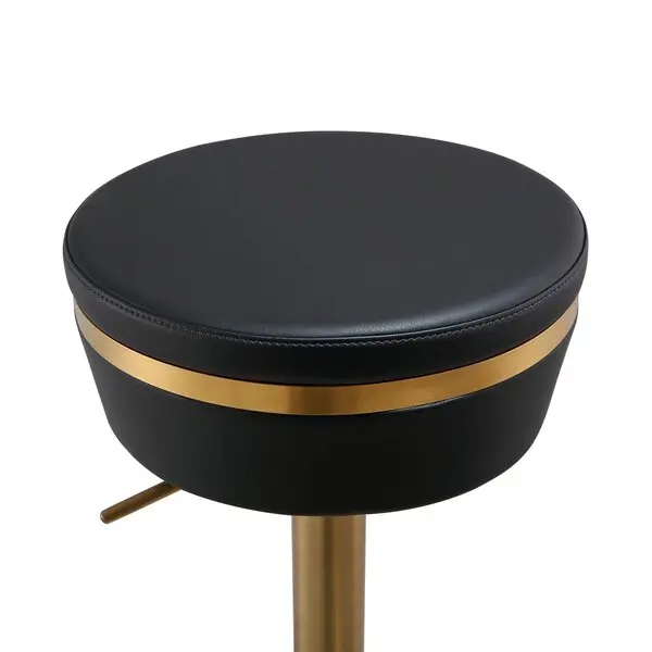 TOV FURNITURE Astro Performance Faux Leather Adjustable Stool