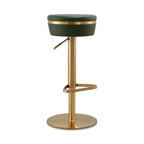 TOV FURNITURE Astro Performance Faux Leather Adjustable Stool - Green