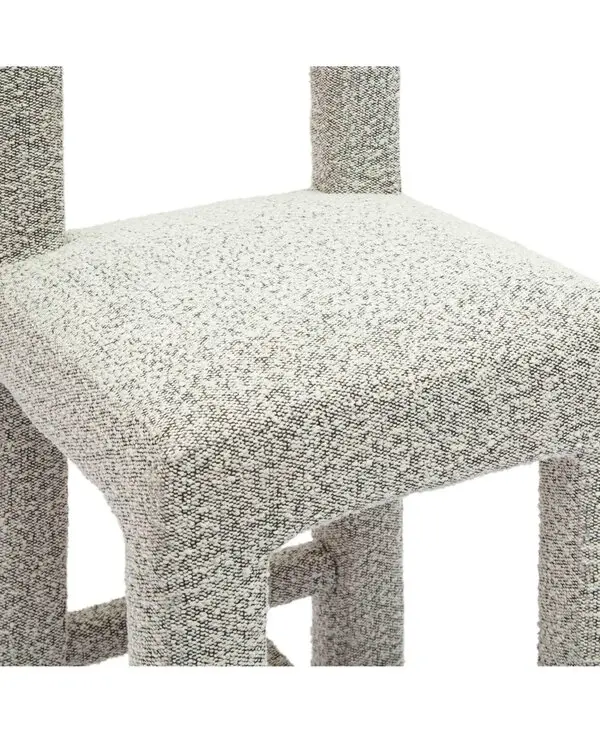 TOV FURNITURE Hazel Boucle Counter Stool - Grey