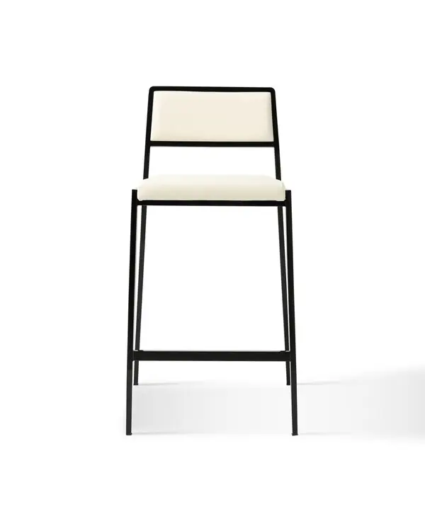 TOV FURNITURE Gale Performance Faux Leather Stackable Stool, Set Of 2 - Cream
