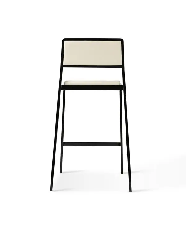 TOV FURNITURE Gale Performance Faux Leather Stackable Stool, Set Of 2 - Cream
