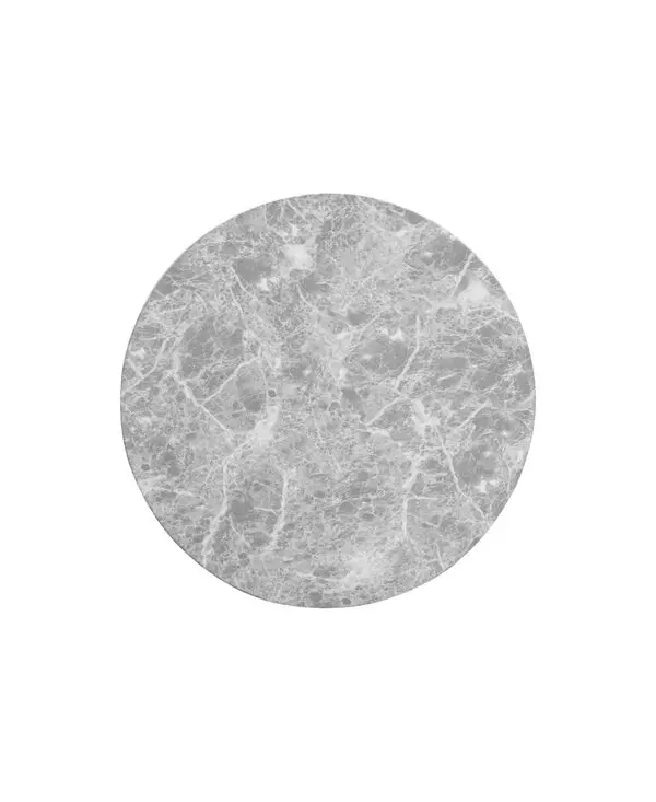TOV FURNITURE Charra Marble Indoor/outdoor Side Table - Grey