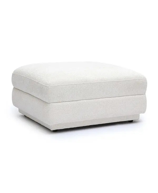 TOV FURNITURE Perry Chenille Modular Ottoman - Cream