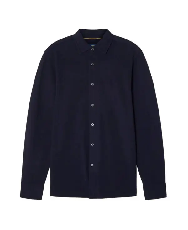 Robert Talbott Foster Long Sleeve Knit Shirt - Navy