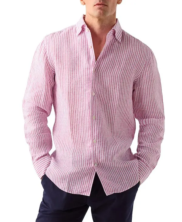 Robert Talbott Morgan Stripe Linen Shirt