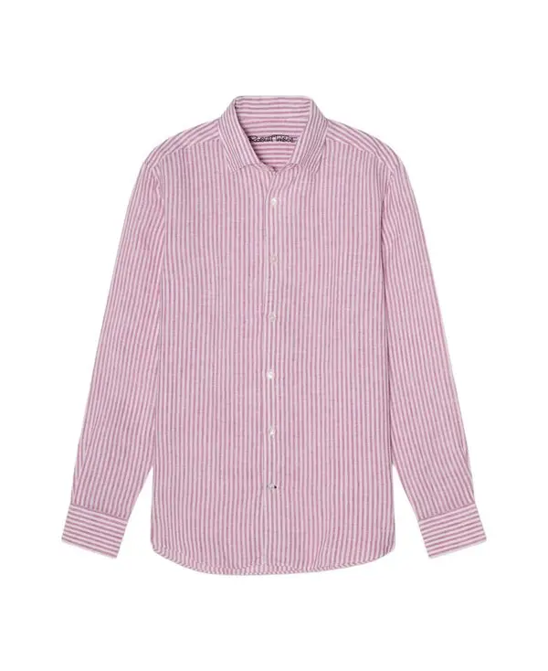 Robert Talbott Morgan Stripe Linen Shirt