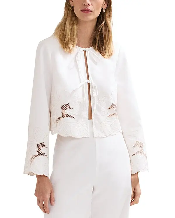 PHASE EIGHT Svea Broderie Jacket - Ivory