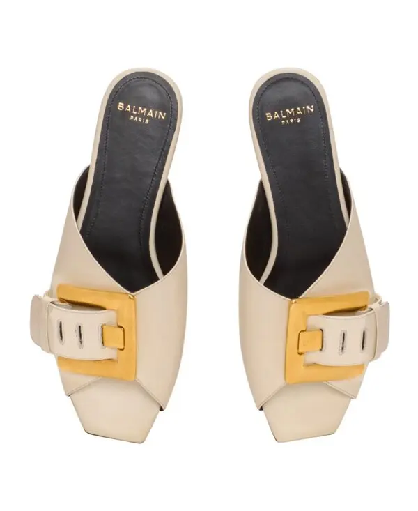 Balmain Anthem Leather Slides
