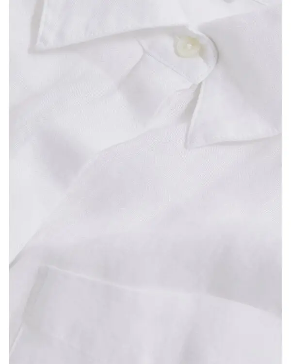 REISS Belle Linen Shirt - White