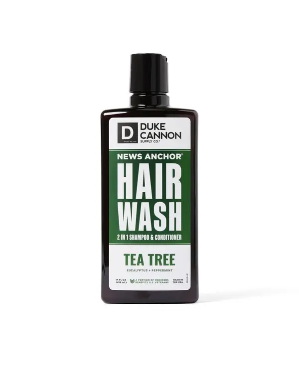 DUKE CANNON 14oz News Anchor 2-in-1 Hair Wash - Tea Tree