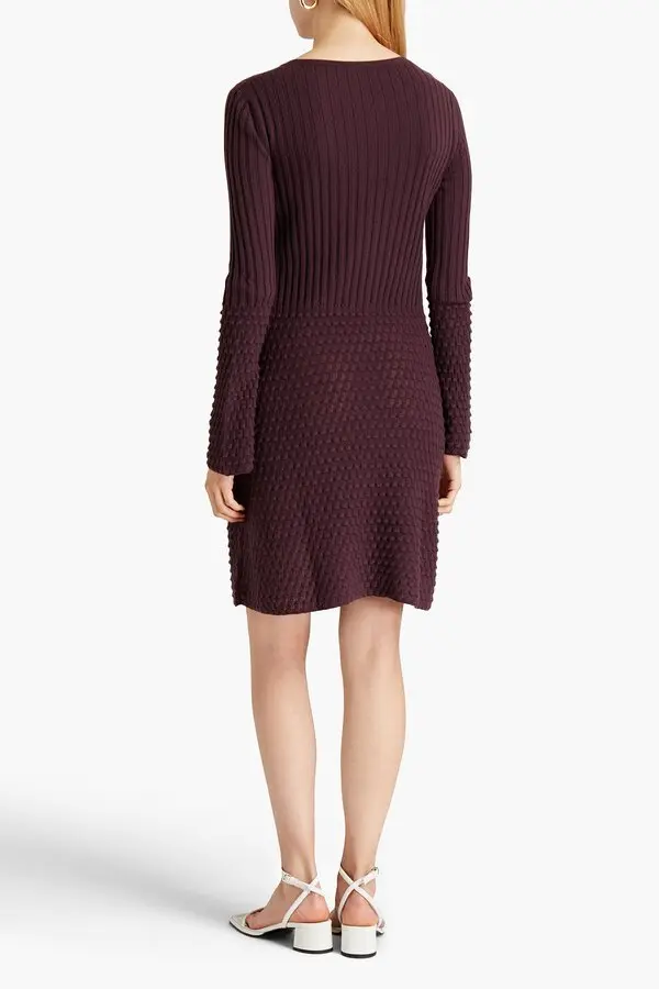 Loro Piana Textured Cashmere Mini Dress
