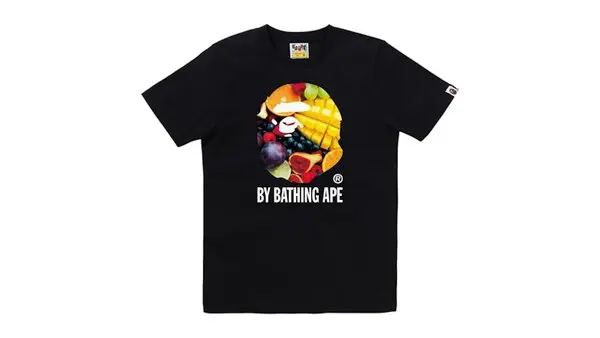 A BATHING APE Fruit Print Tee - Black