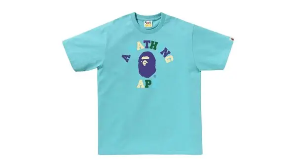 A BATHING APE Colors College Tee Shirt Tee Shirt