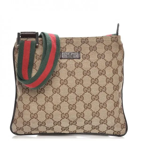 Gucci Messenger Bag Monogram Gg Web Strap