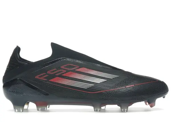 Adidas F50 Elite Laceless Fg Soccer Cleats - Core Black/iron Metallic/lucid Red